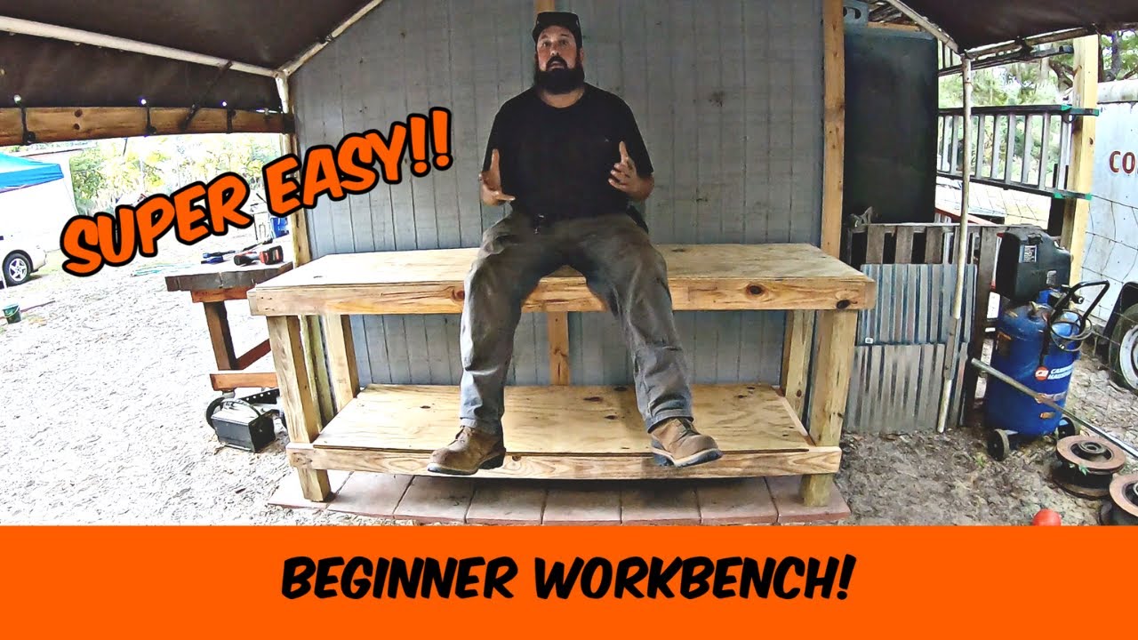 Super Easy Beginner Workbench Diy Workbench Youtube