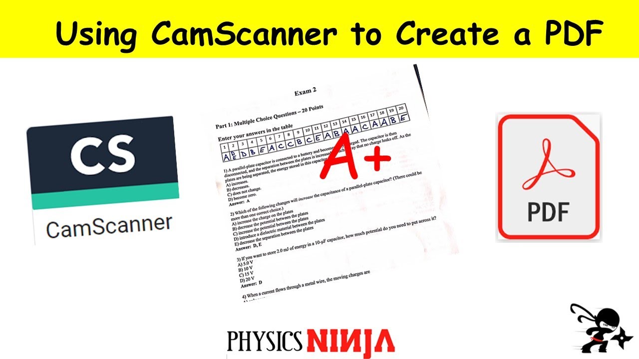 Using Camscanner To Quickly Make A Pdf Doc And Submit Your Exam Youtube
