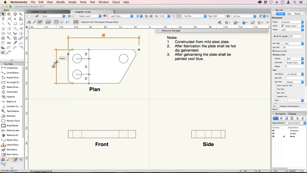 2017 Vectorworks Fundamentals Dimensioning Youtube