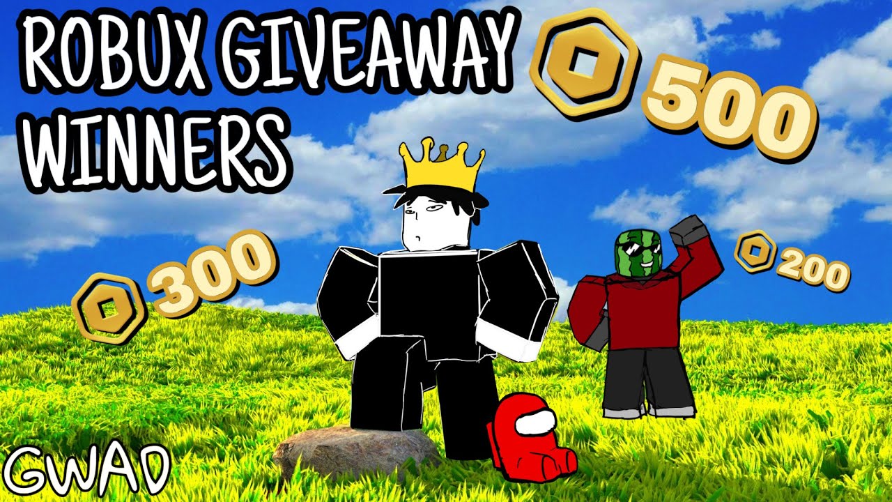 100 Subs Robux Giveaway Winners Youtube