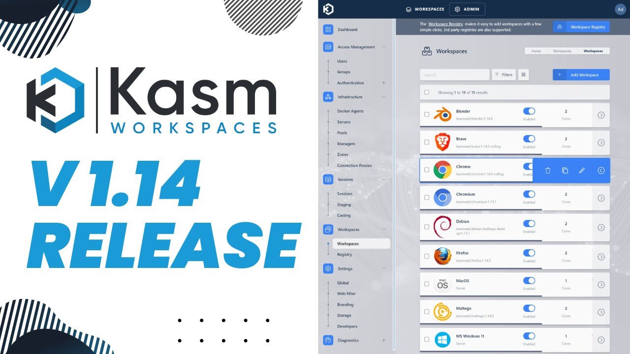 Kasm Workspaces V1 14 Release Youtube