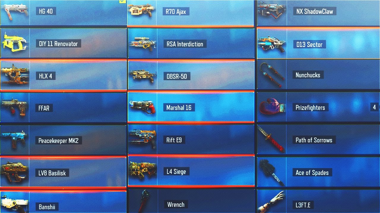All Dlc Weapons Unlocked Black Ops 3 Every Single Dlc Weapon