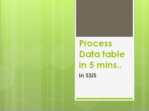 Datatable Processing In Ssis Youtube