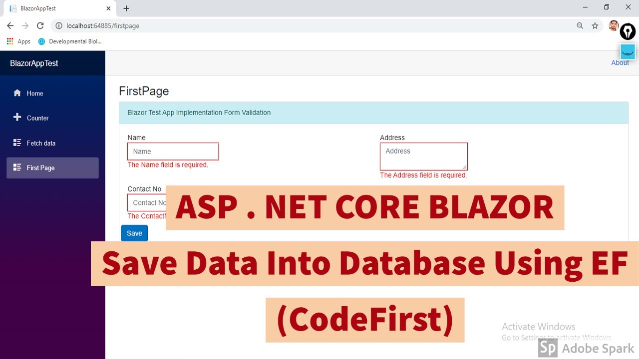 Asp Net Core Blazor Crud Operation Youtube