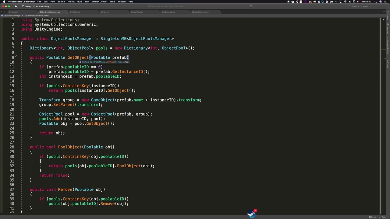 Advanced Object Pooling In Unity Youtube