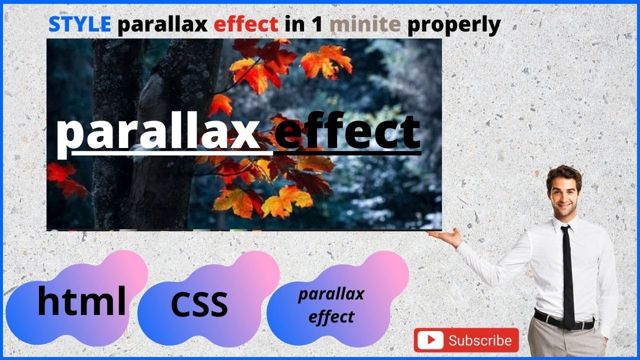 Pure Css Parallax Scrolling No Javascript Html Css Youtube