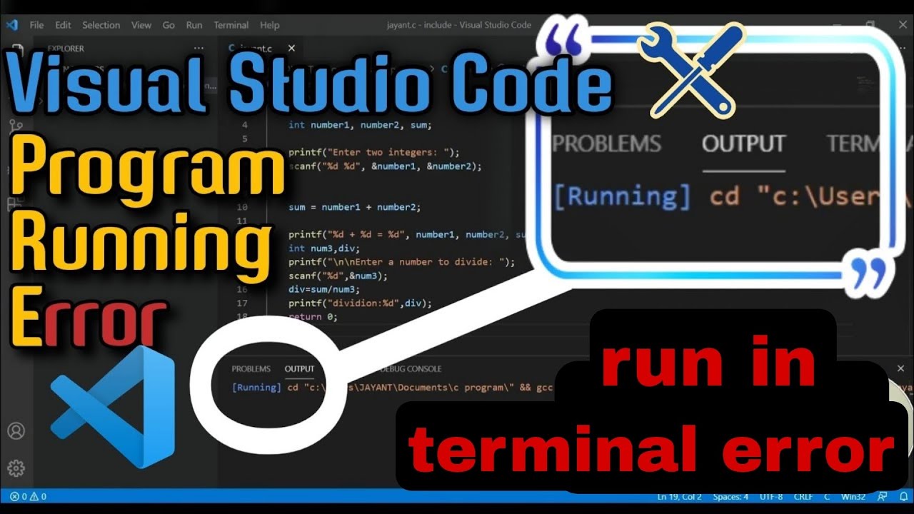 How To Run Program In Vs Code Terminal Code Is Already Running Run