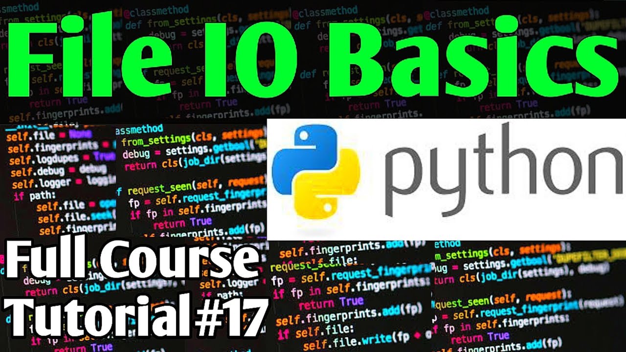 Python File Io Basics Python Tutorials For Absolute Beginners In Urdu