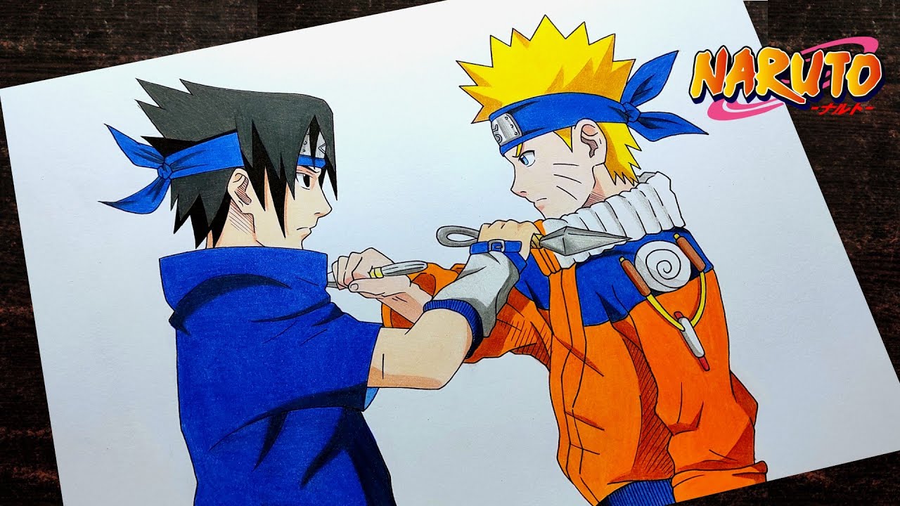 How To Draw Sasuke And Naruto Fighting