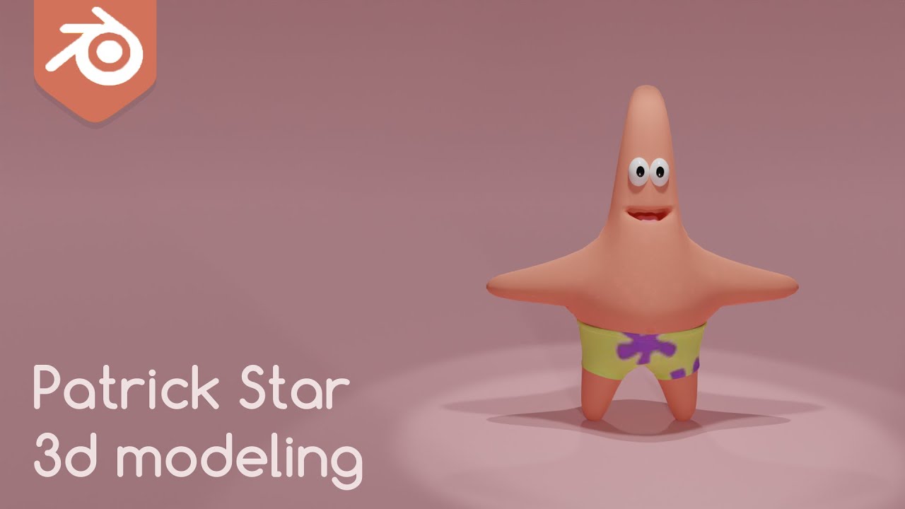 Patrick Star 3d Modeling In Blender Tutorial Youtube