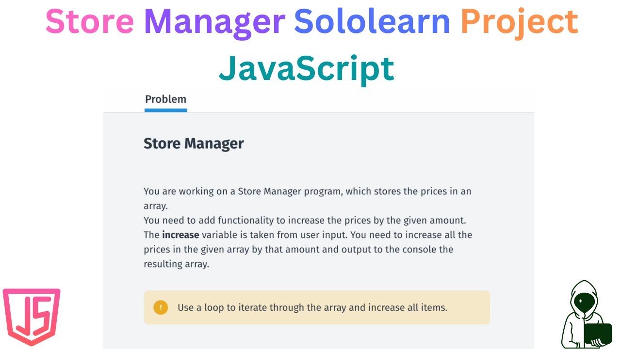 Store Manager Sololearn Javascript Project Youtube
