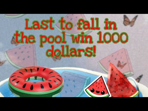 Last To Fall In The Pool Wins 1000 Dollars Youtube