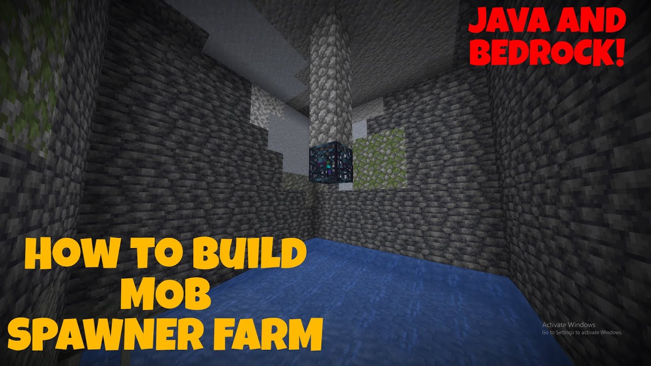 How To Build A Mob Spawner Farm In Minecraft Java And Bedrock Youtube