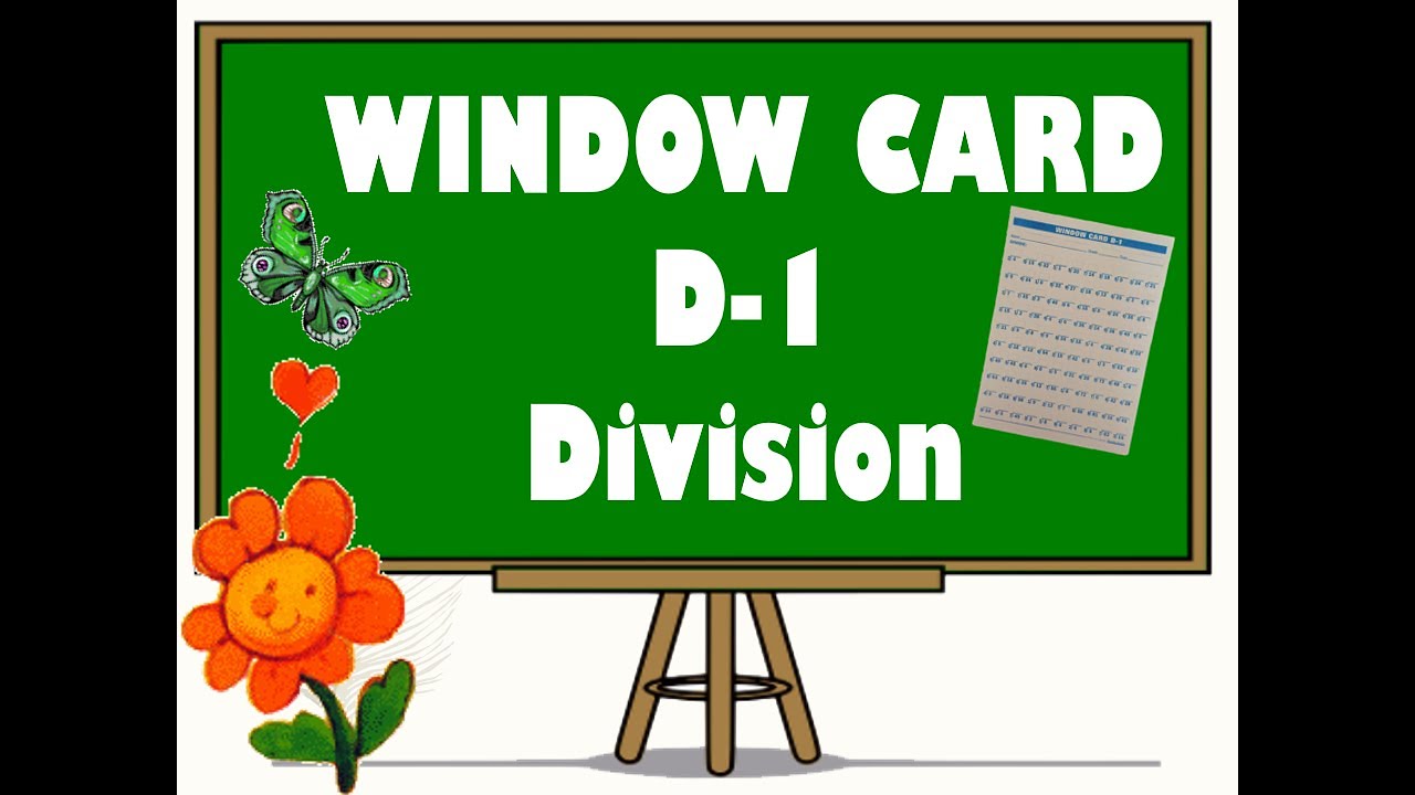 Window Card D 1 Dd Card Practice Basic Division Facts Youtube