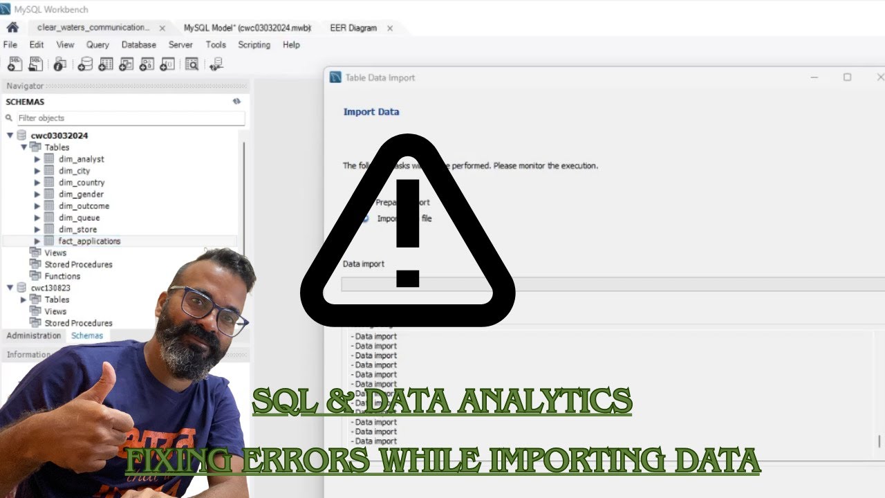 Sql Data Analytics Fixing Errors While Creating The Database
