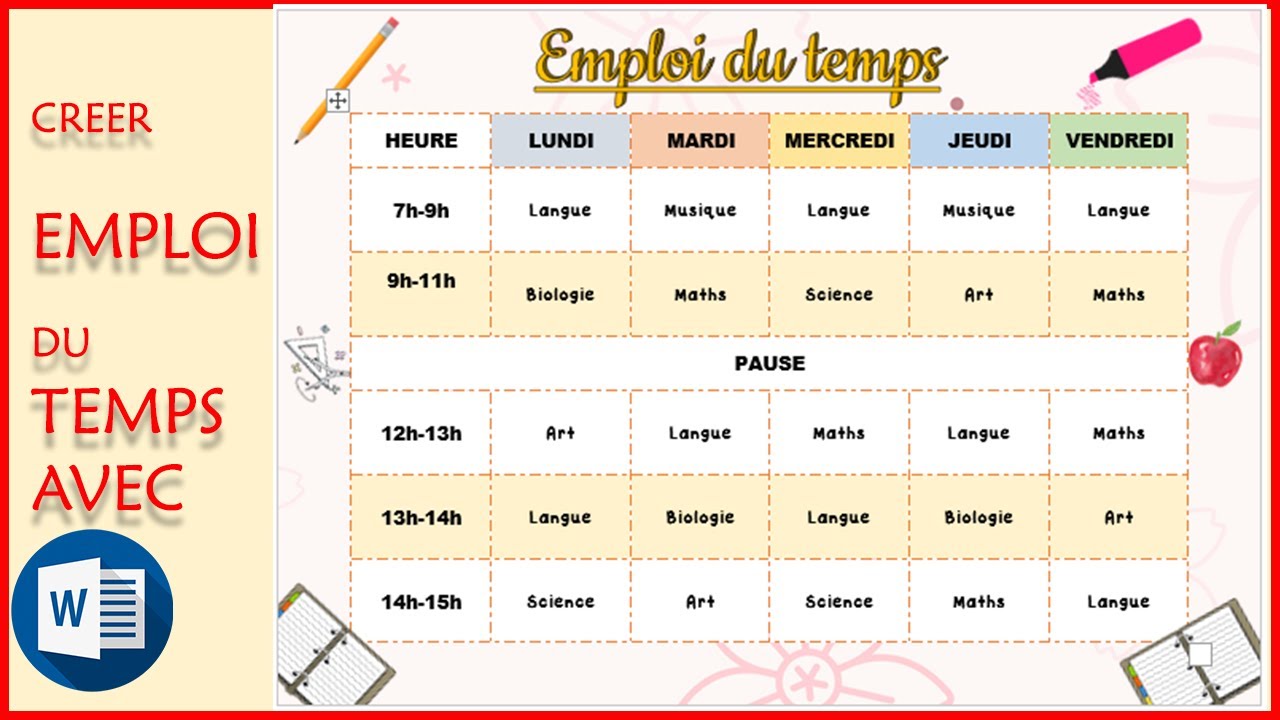 Emploi Du Temps Windows Emploi Du Temps Et Planning Alis