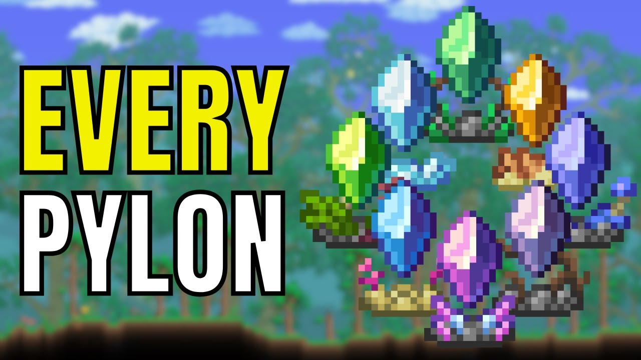 Terraria 1 4 4 9 Pylon Guide Youtube