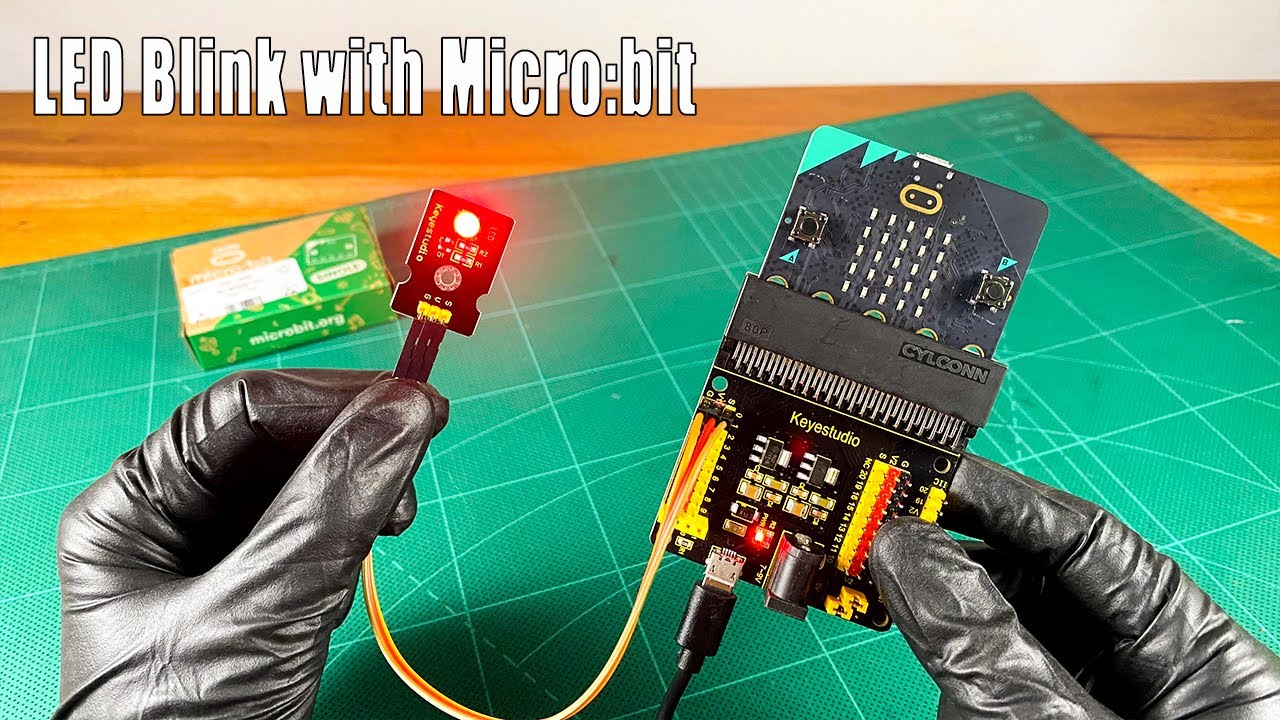 How To Blink An Led Bulb Using The Micro Bit Board Sritu Hobby