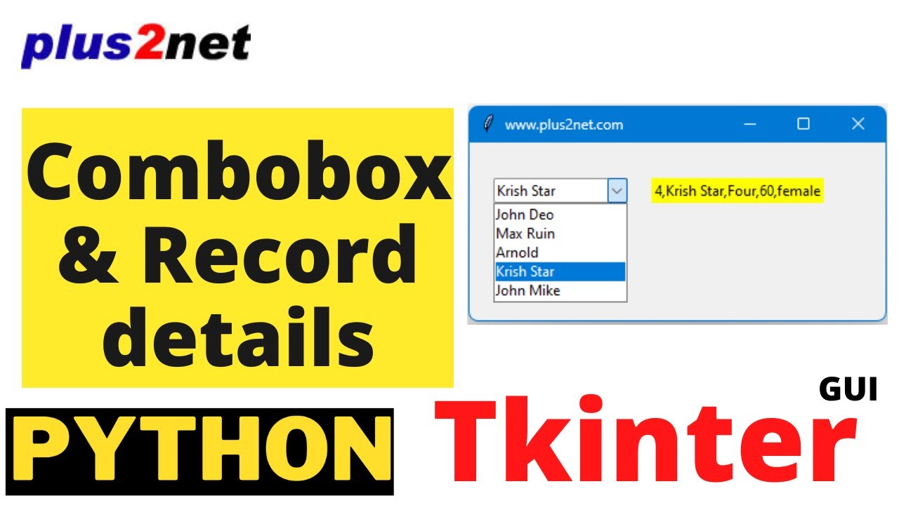 Adding Options To Combobox From Database Table And Displaying Row