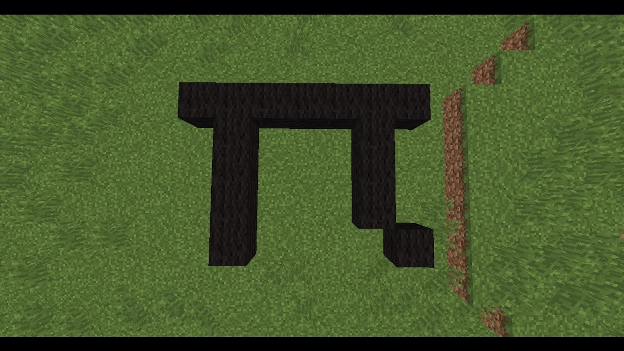 Minecraft How To Build The Pi Symbol Youtube