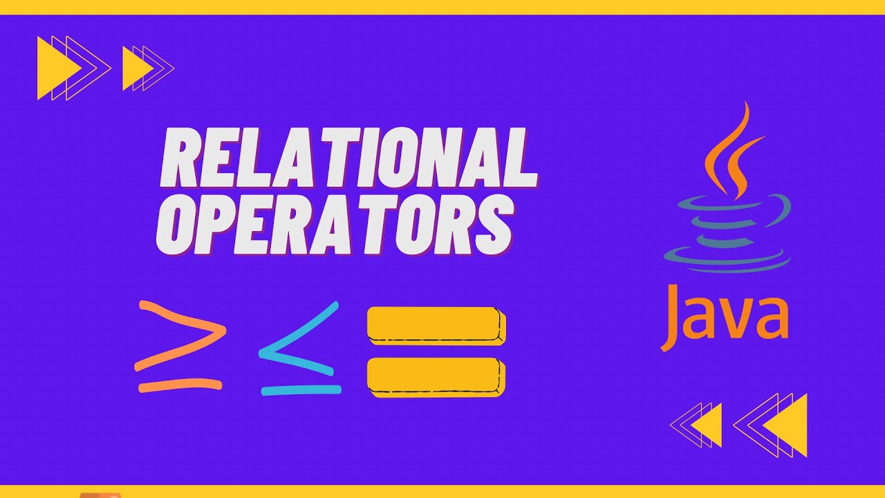 Relational Operators In Java Youtube