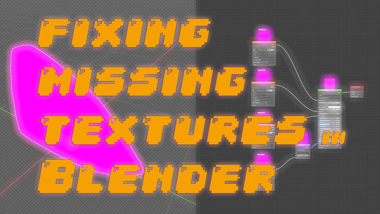 Fixing Missing Textures In Blender Youtube