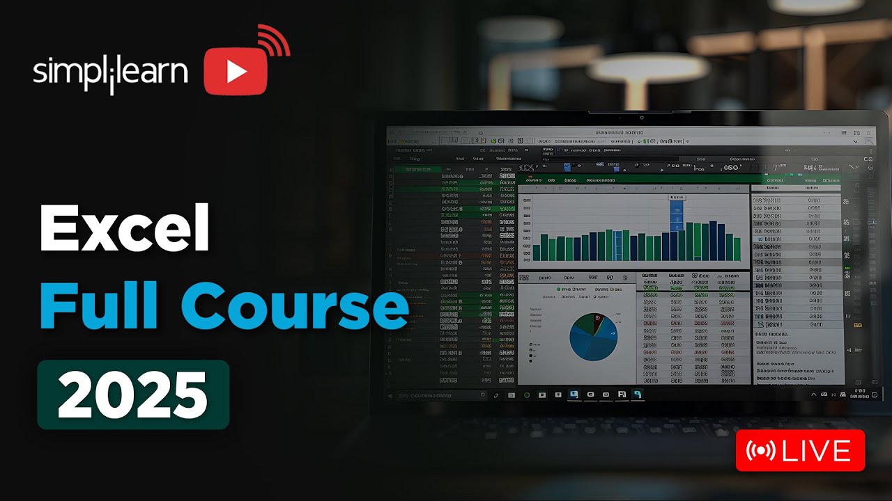 Excel Full Course 2025 Excel Tutorial For Beginners Microsoft Excel