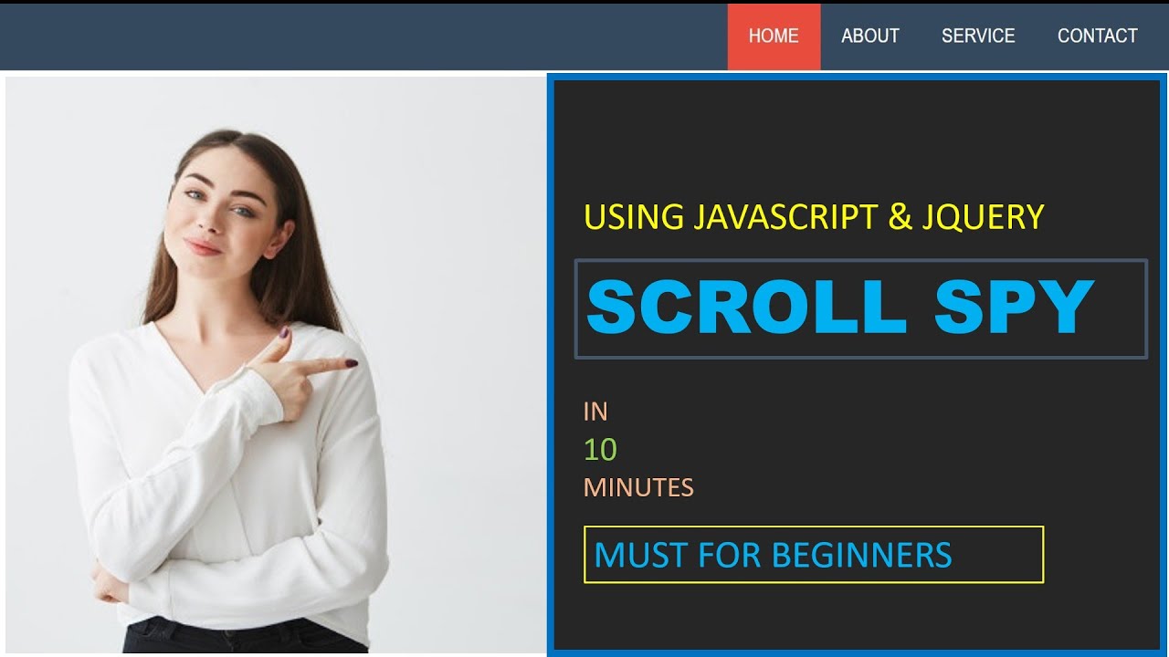Scroll Spy Using Html Css Jquery Js Praroz Youtube