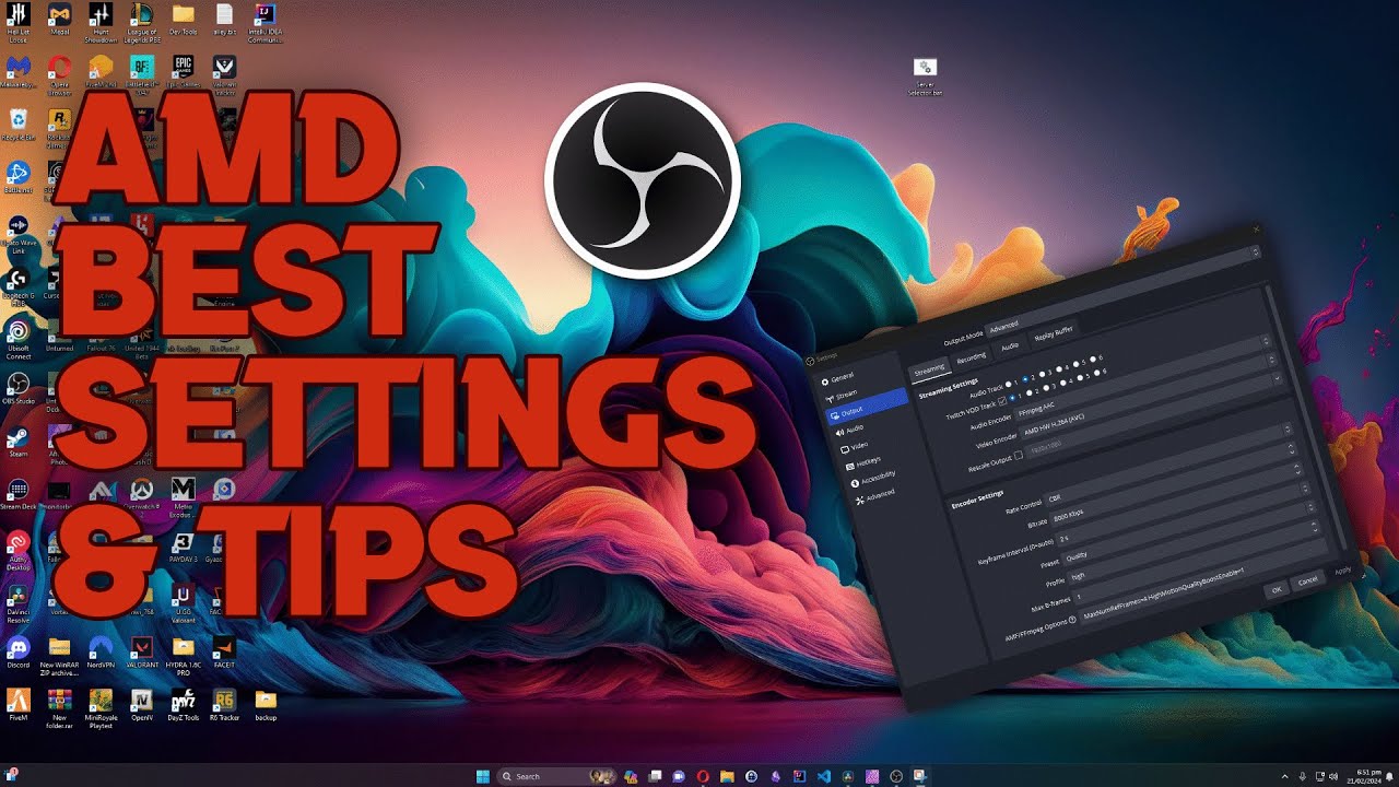 Amd Best Obs Settings Youtube