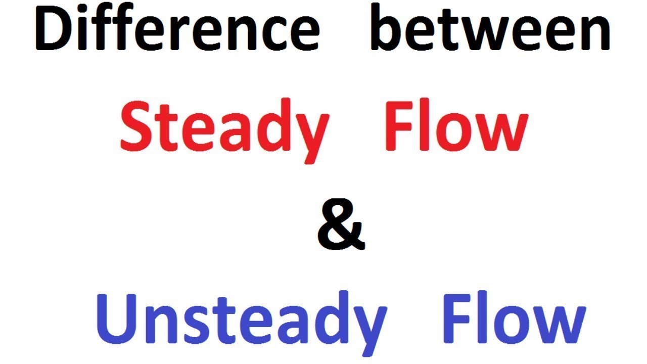Properties Of Steady And Unsteady Flow At Blake Pardey Blog