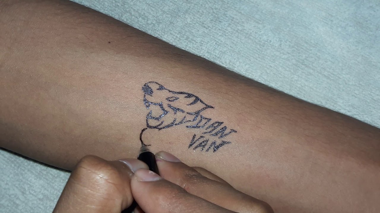 Easy Tattoo By Pen 1 Youtube