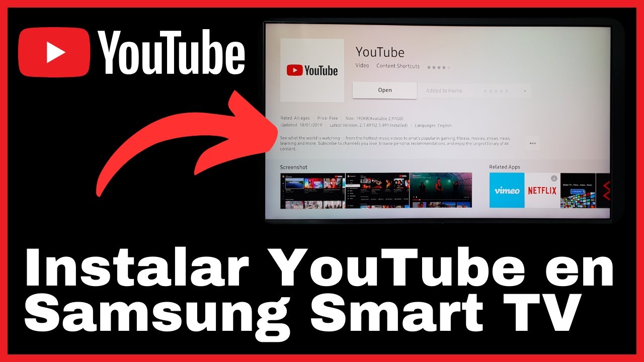 Cómo Instalar Youtube En Samsung Smart Tv Youtube