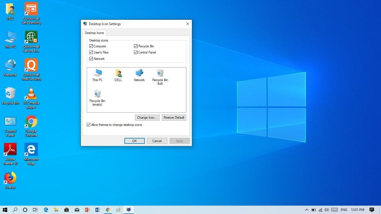How To Show Desktop Icons On Windows 10 Youtube