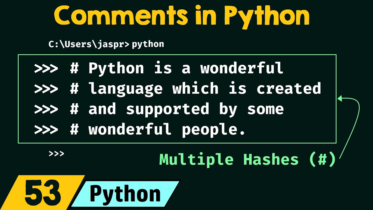 Comments In Python Youtube