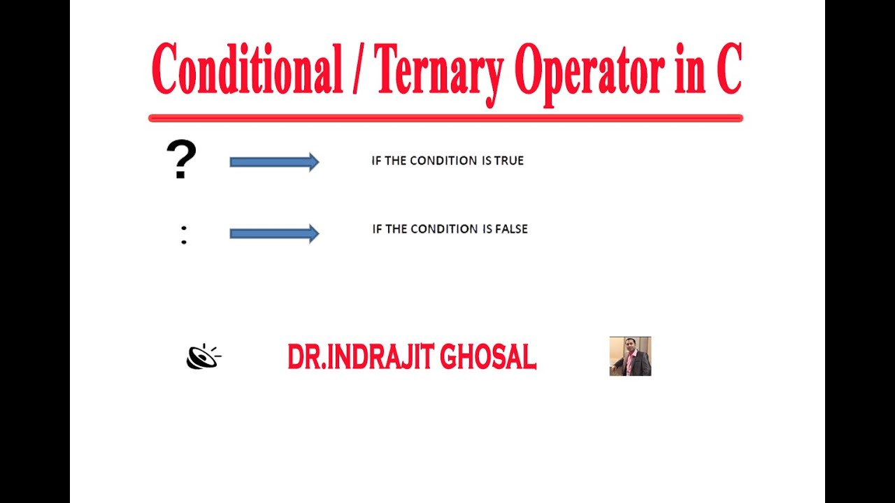 Conditional Ternary Operator In C Youtube