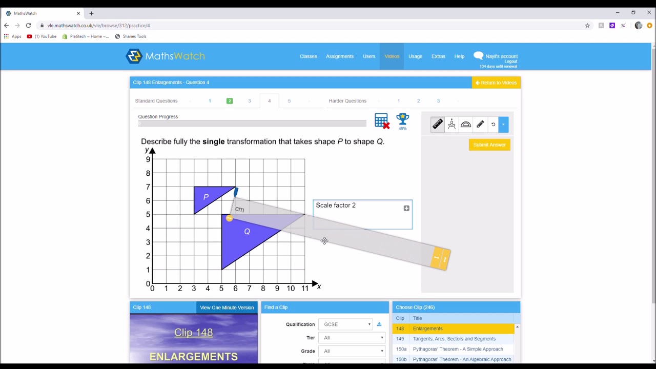 Gcse Enlargement Using Mathswatch Youtube