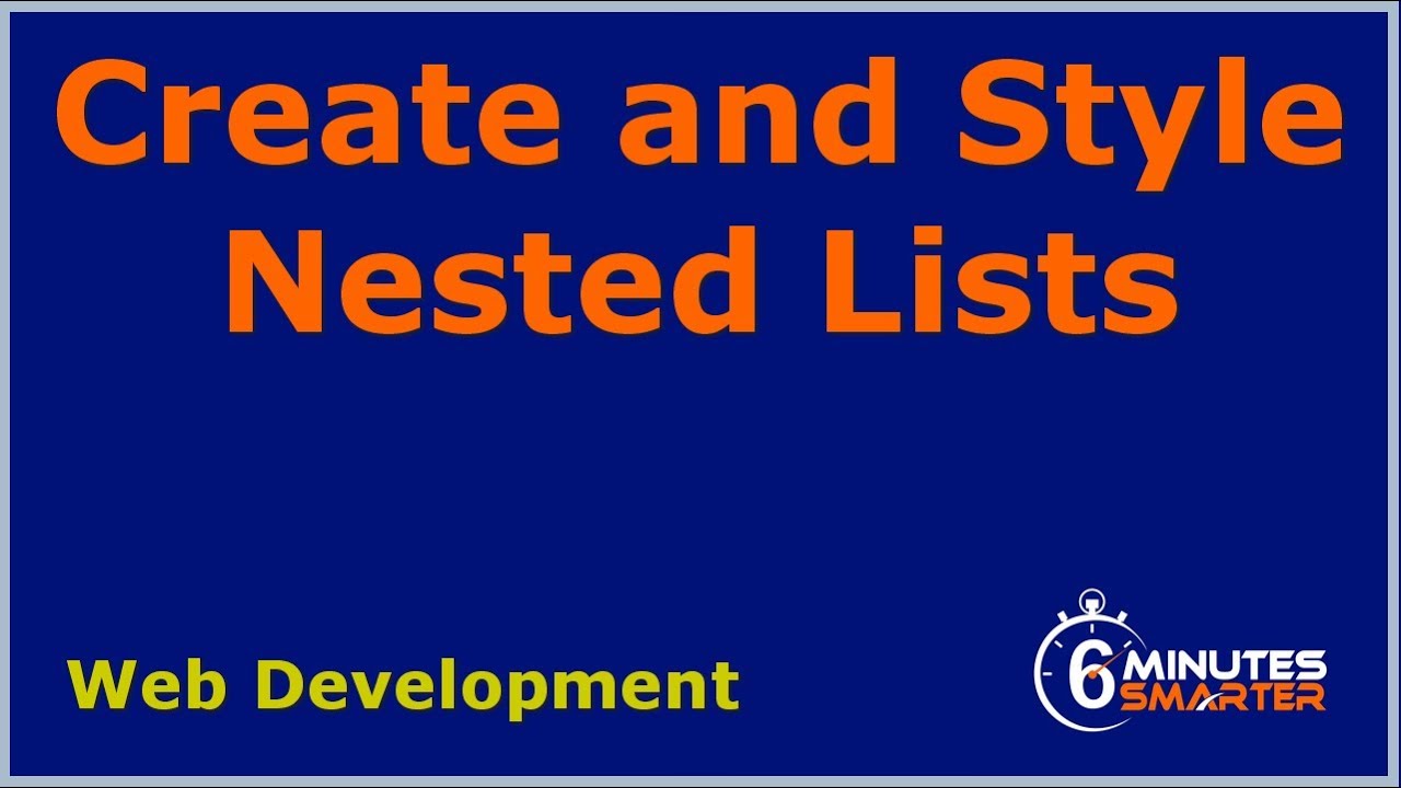 Create And Style Nested Lists Youtube