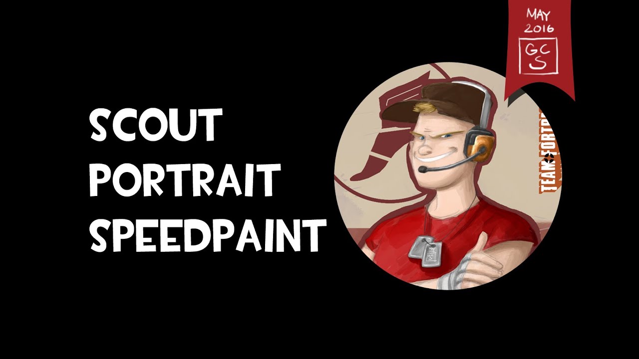 Tf2 Speedpaint Scout Portrait Youtube