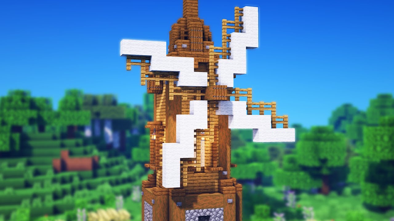 Minecraft Windmill Tutorial How To Build A Simple Windmill Youtube