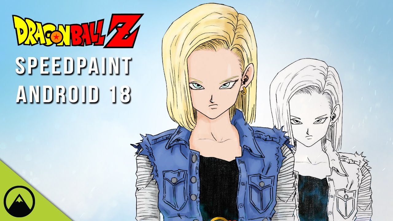 Speed Painting Tutorial Dragon Ball Z Nº18 Youtube