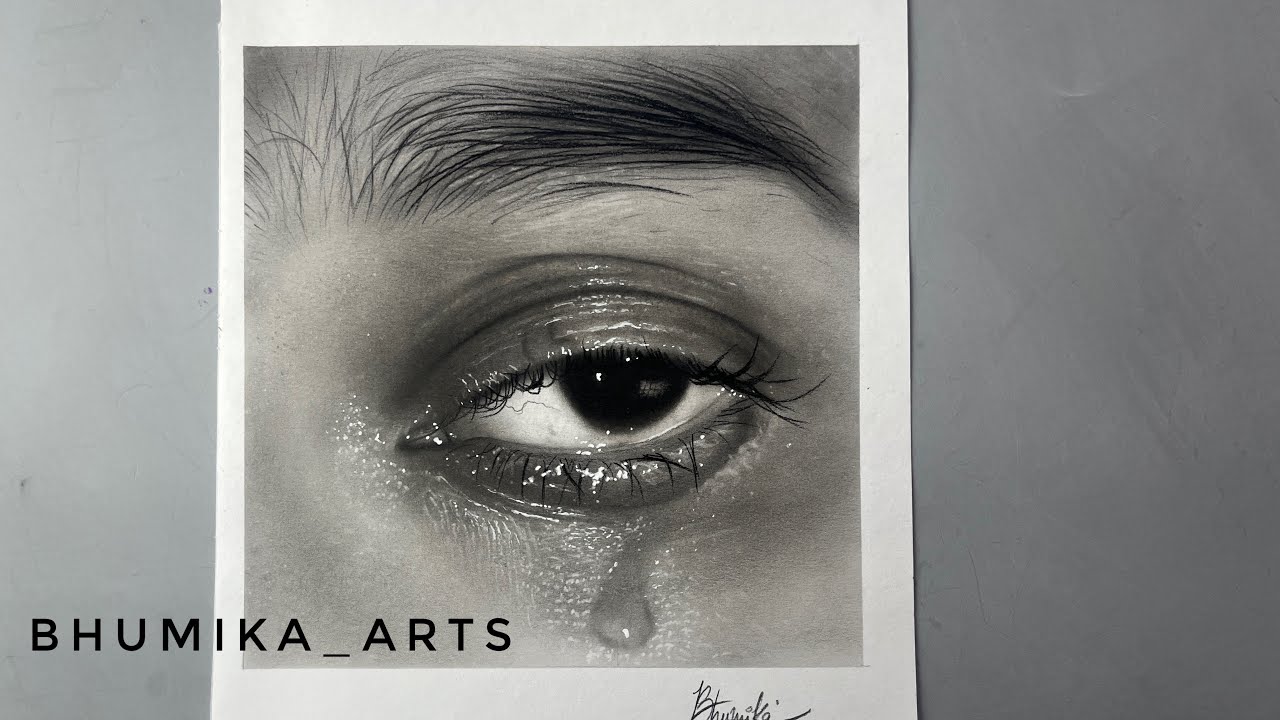 Charcoal Eye Drawing 2hours Youtube