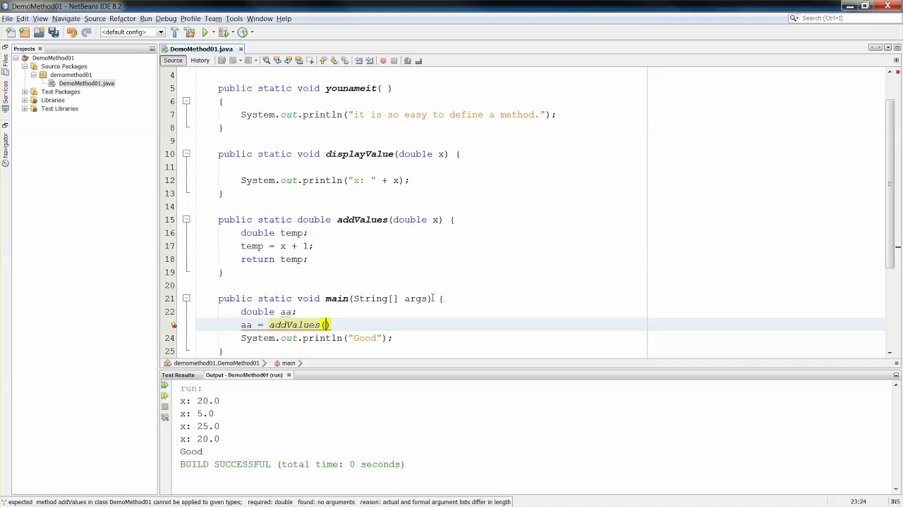 Define A Value Returning Method In Java Youtube