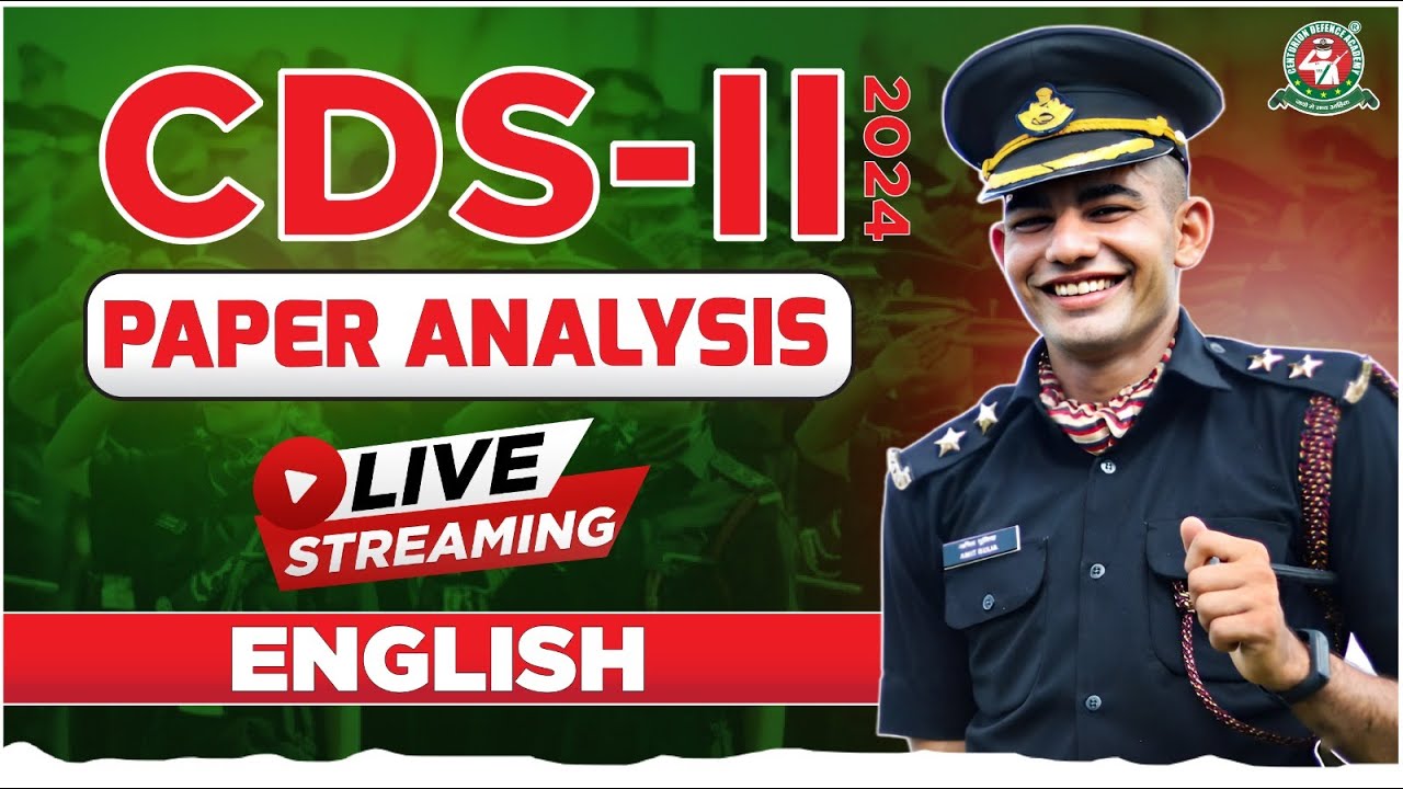 Cds 2 2024 Live рџ ґpaper Analysis English For Cds Students Cds