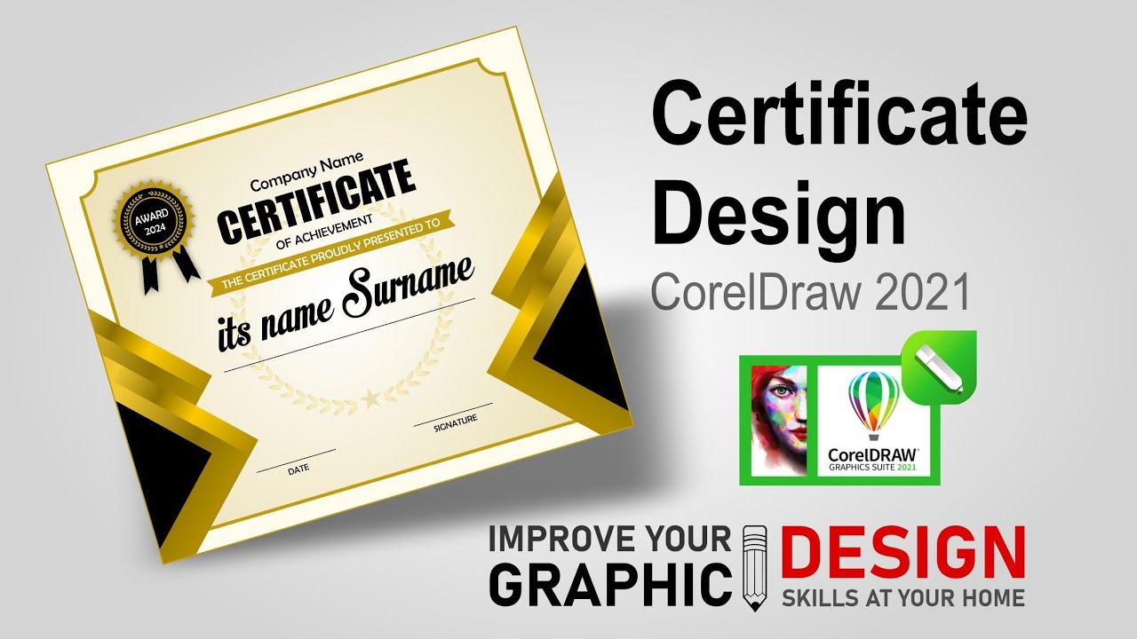 Coreldraw 21 Tutorial How To Design Certificate In Coreldraw 2021