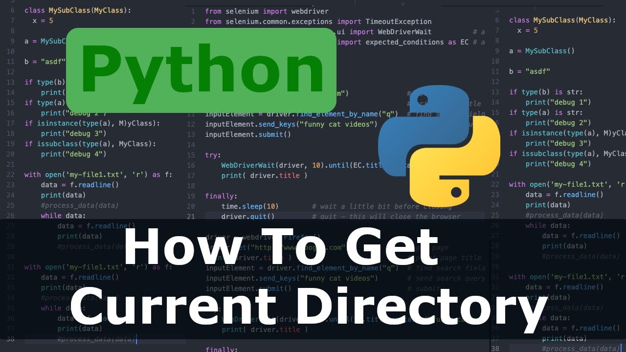Python How To Get Current Directory Youtube