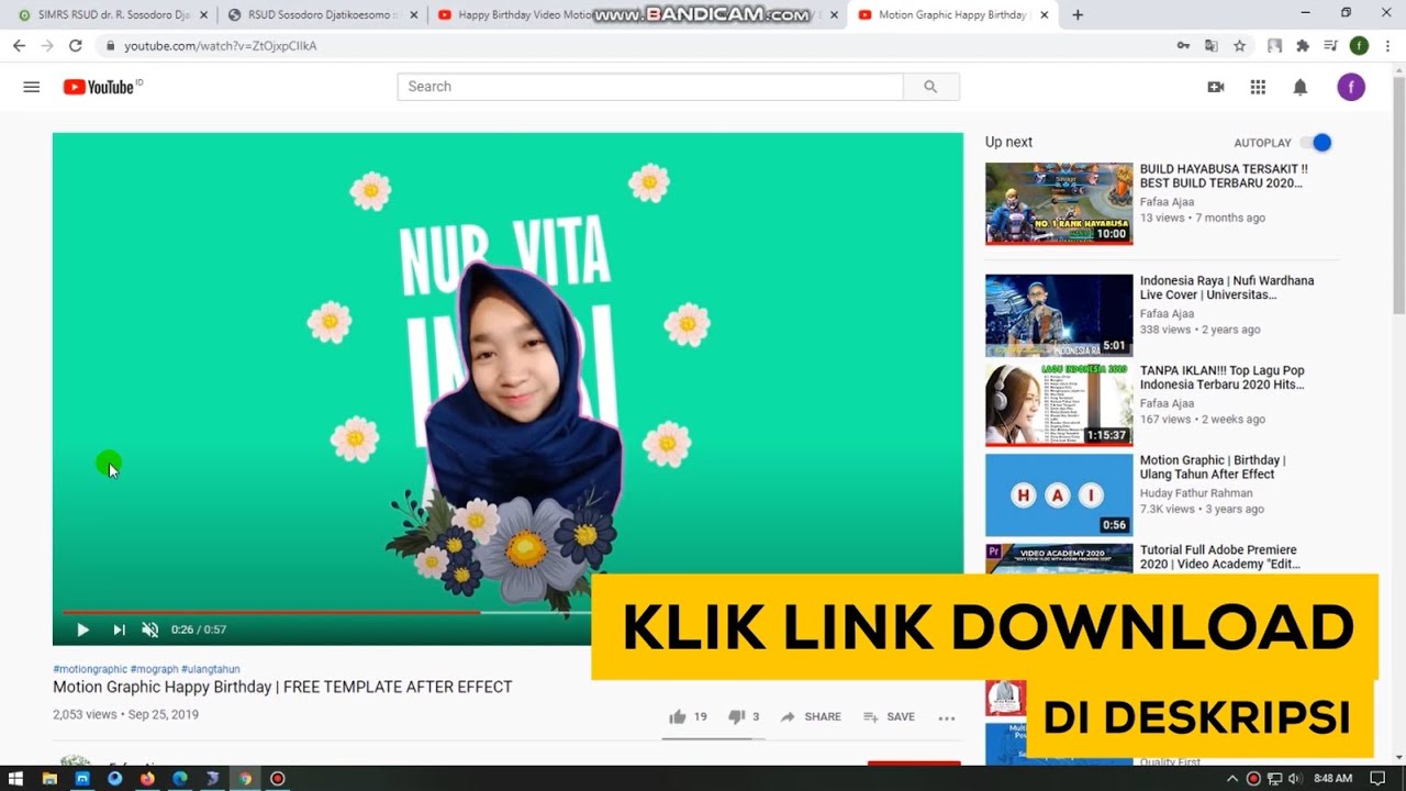 Tutorial Download Template Motion Graphic Youtube