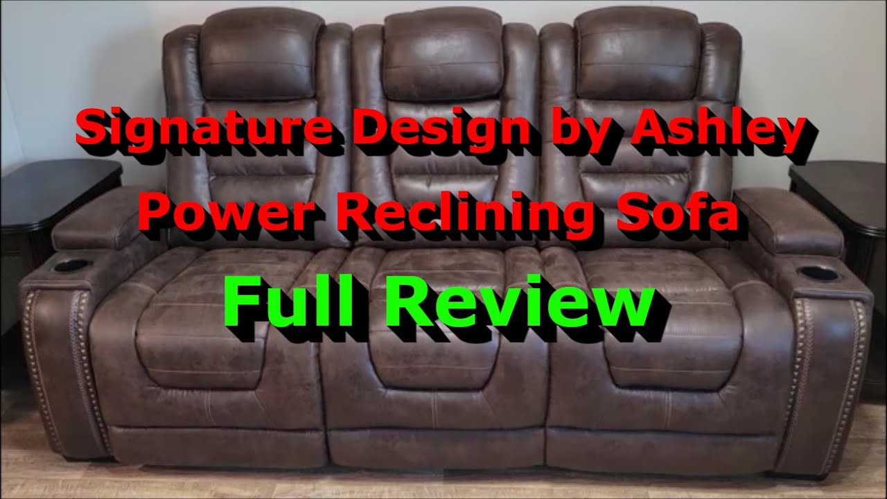 Signature Design By Ashley Power Reclining Sofa Full Review Youtube
