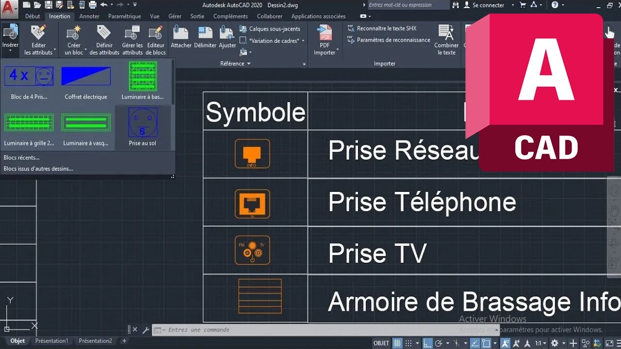 Comment Créer Une Légende Sur Autocad Youtube
