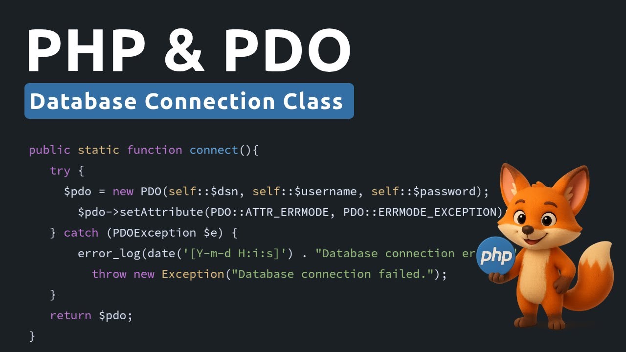 Php And Pdo Database Connection Creating Reusable Database Class