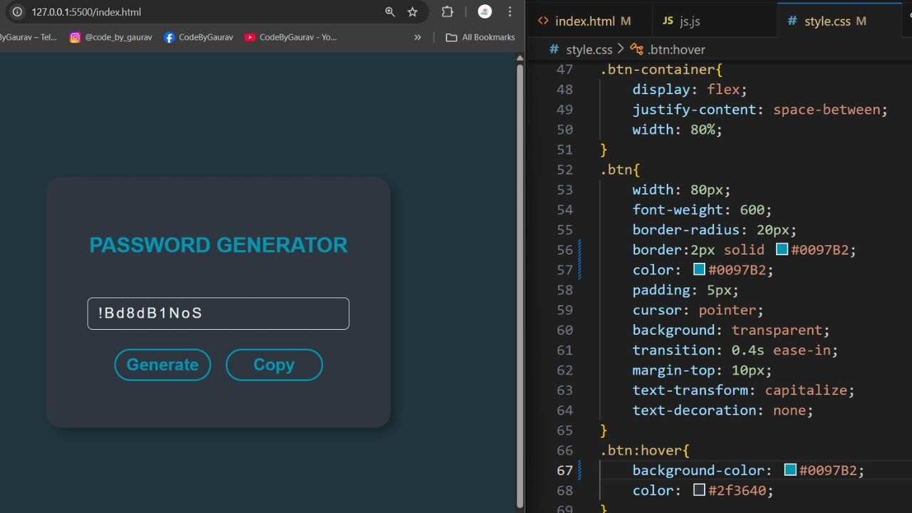 Password Generator Using Html Css Javascript Random Secure Password